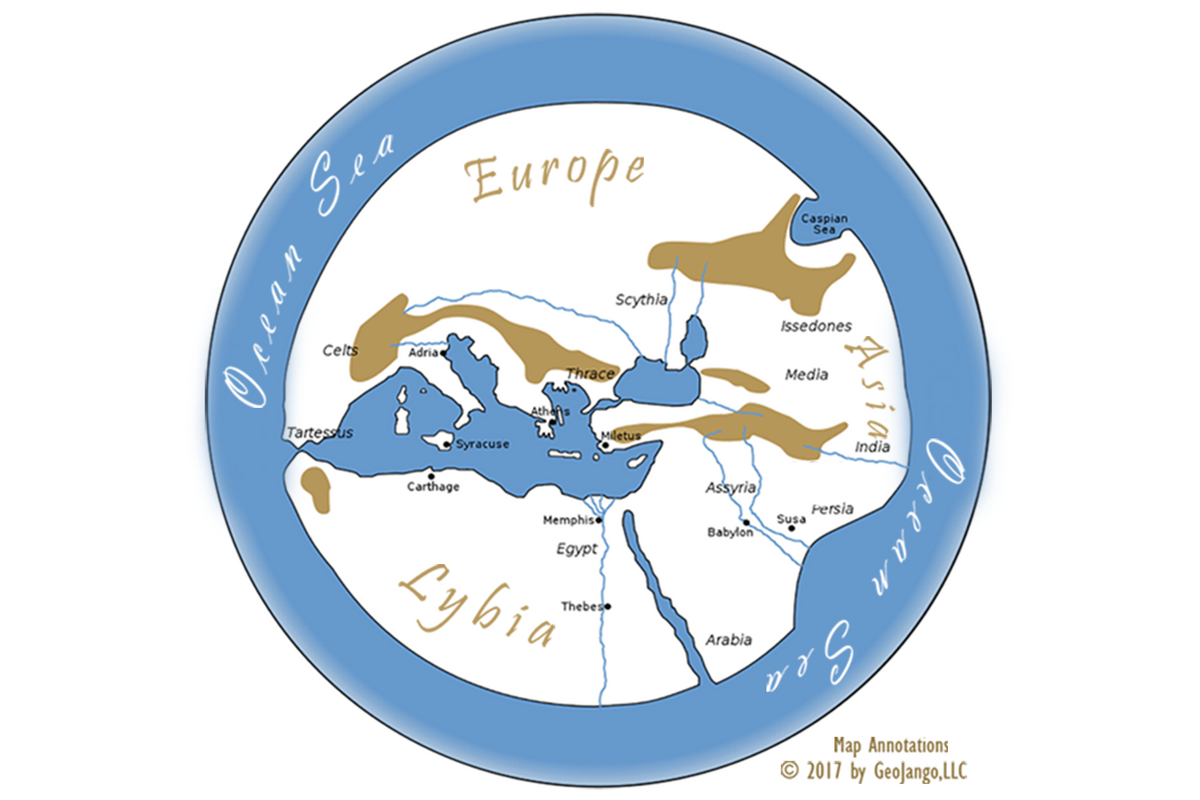 The First Map: Early Greeks Map Making – GeoJango Maps