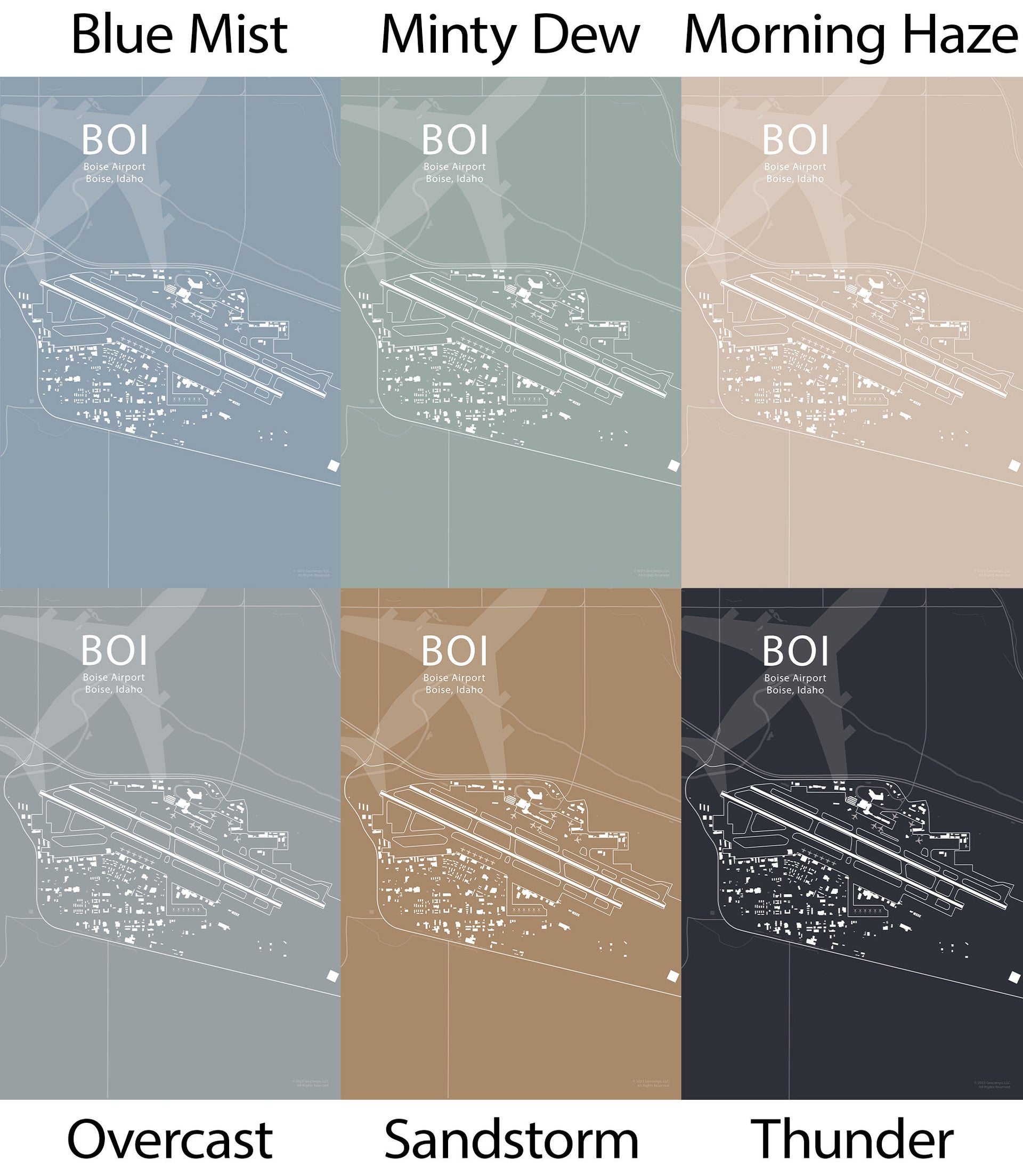 KBOI Boise Idaho Airport Runway Map – GeoJango Maps