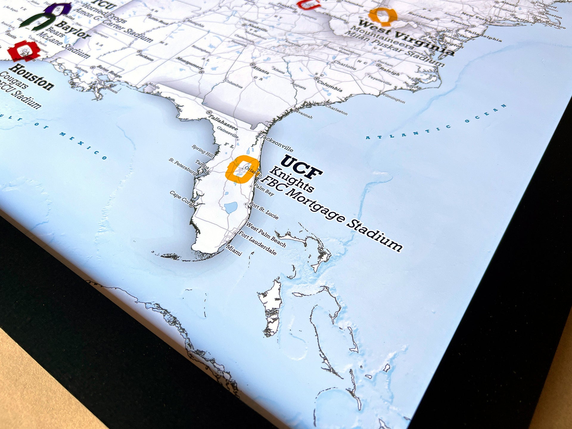 Big 12 Map College Football Teams and Stadiums (2024) | GeoJango ...