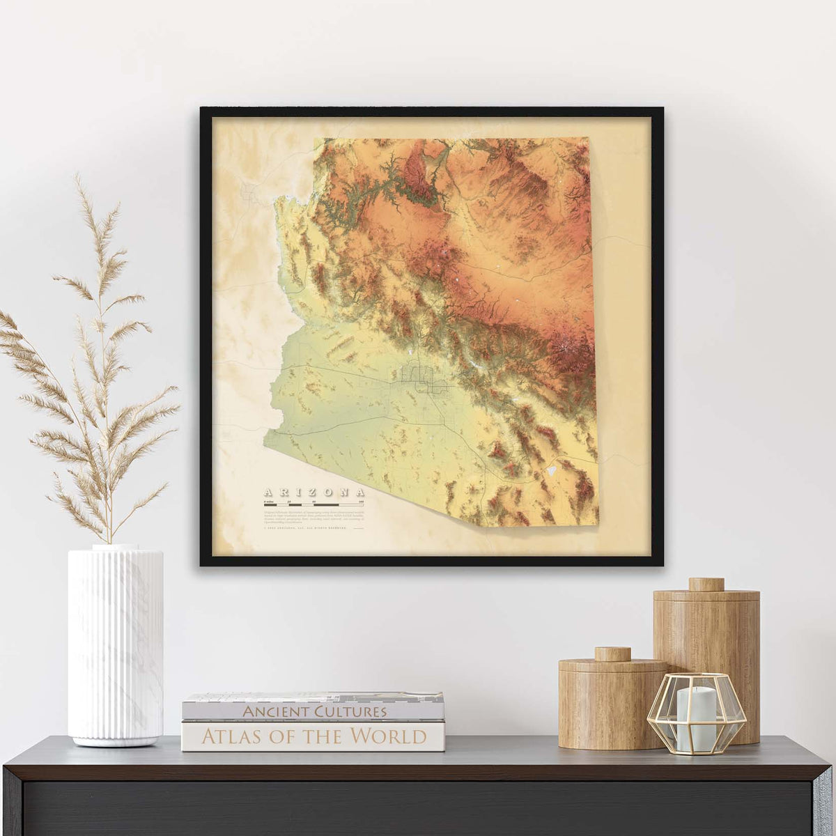 Elevation Map of Arizona – GeoJango Maps