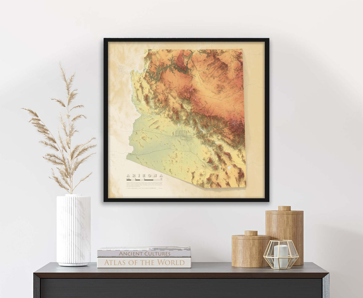 Elevation Map of Arizona – GeoJango Maps