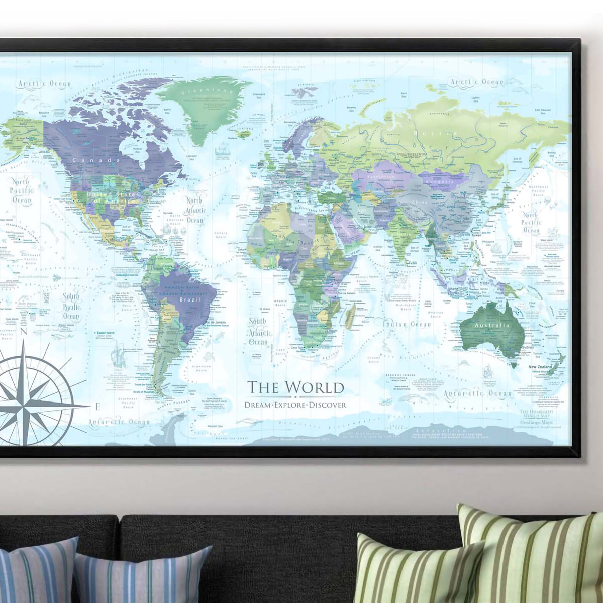 World Push Pin Travel Map – GeoJango Maps