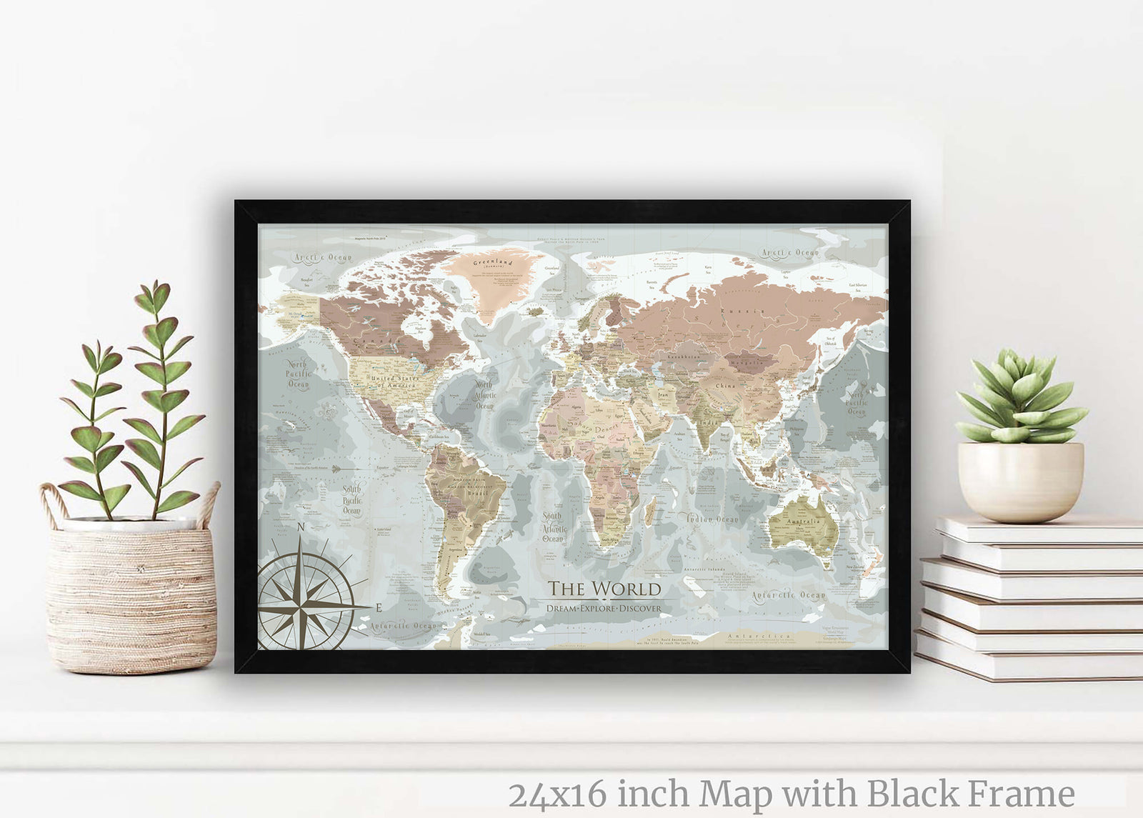 Vintage World Push Pin Travel Map - Classic – GeoJango Maps