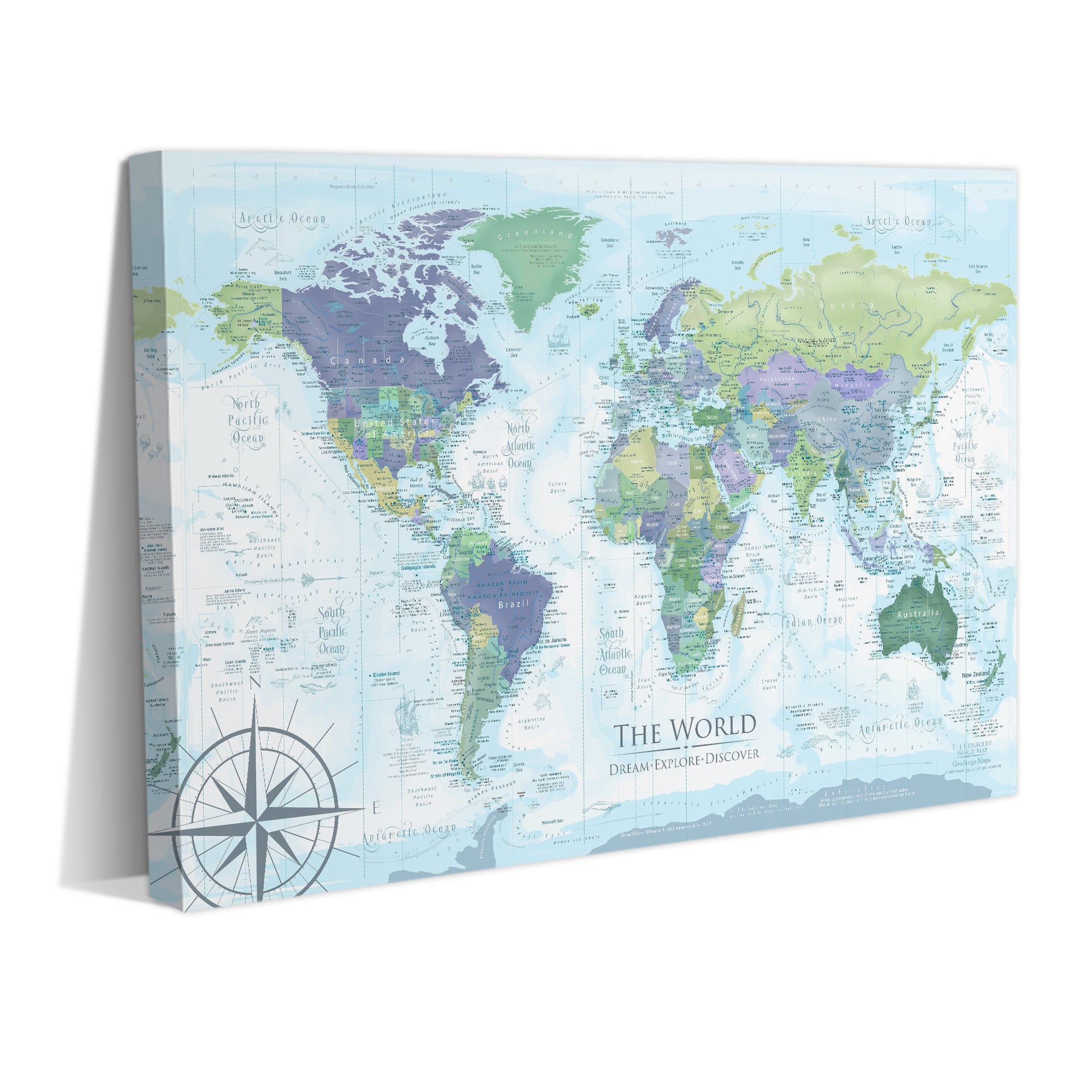 World Push Pin Travel Map – GeoJango Maps
