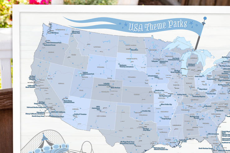 Theme Park in USA Map | Best Amusement Parks Map – GeoJango Maps
