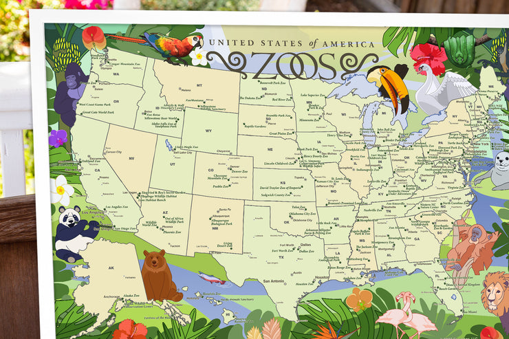 Map of Best Zoos in the USA – GeoJango Maps