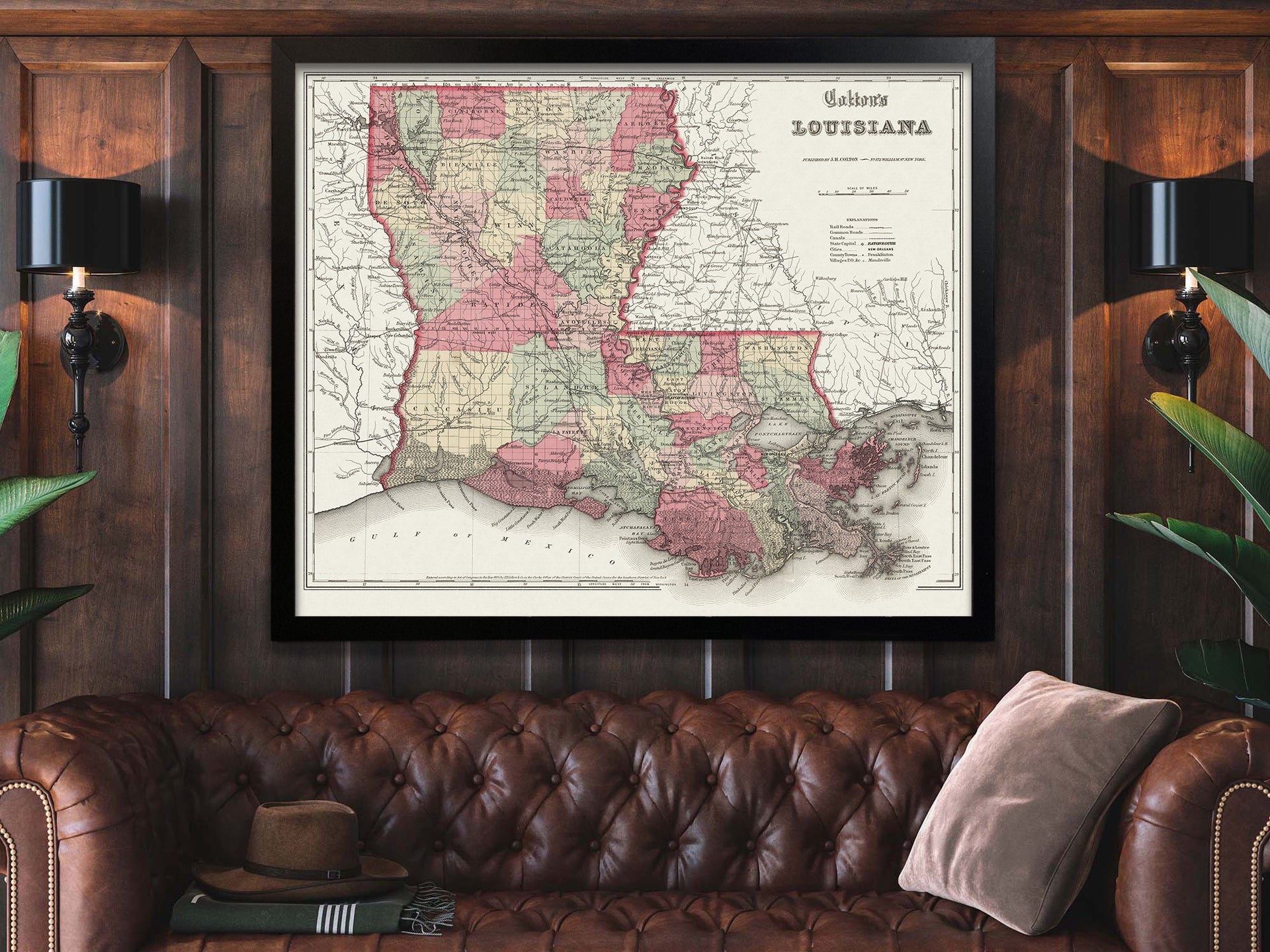Antique Louisiana Map – GeoJango Maps