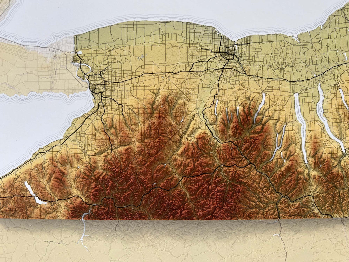 Elevation Map of New York – GeoJango Maps