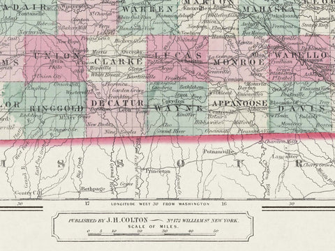 Antique Iowa Map – GeoJango Maps