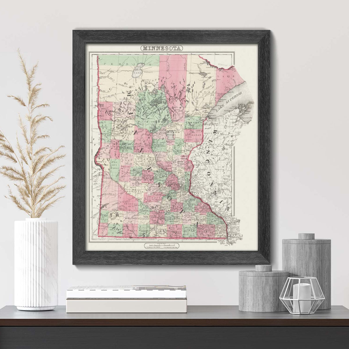 Vintage State of Minnesota Map – GeoJango Maps
