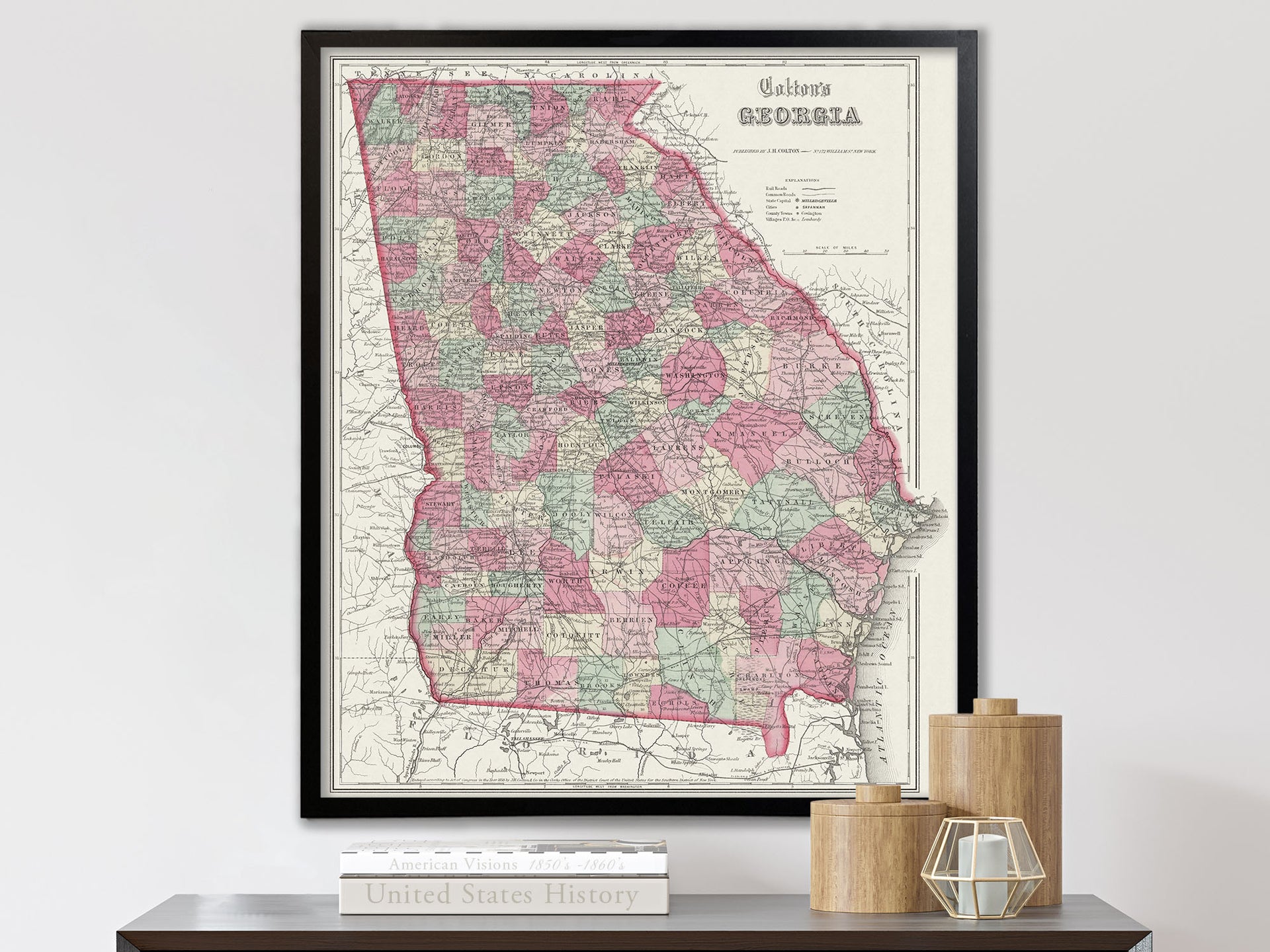 Antique State Map of Georgia – GeoJango Maps