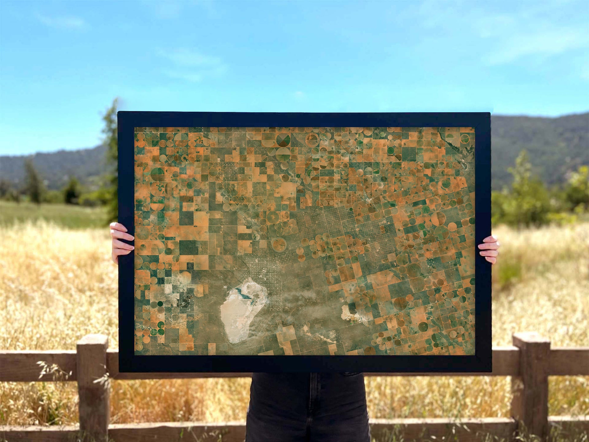 Texas Ranch Abstract Art | Photo of farmland from above – GeoJango Maps