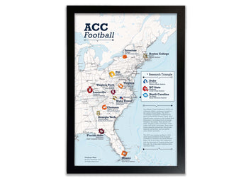 ACC College Football Stadium Conference Map – GeoJango Maps