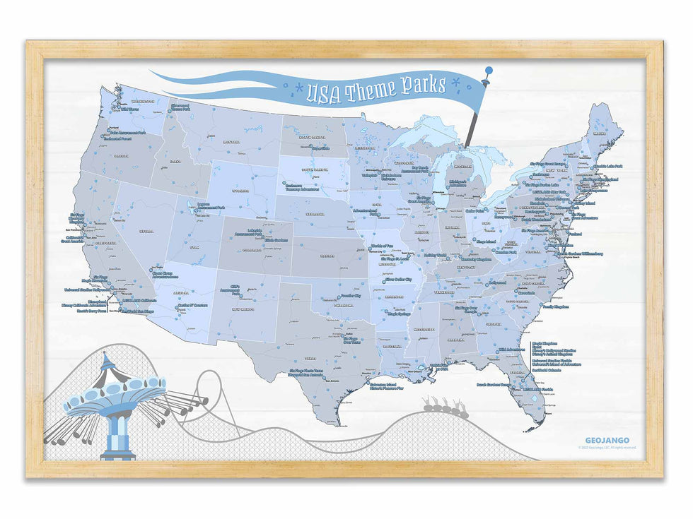 Theme Park in USA Map | Best Amusement Parks Map – GeoJango Maps