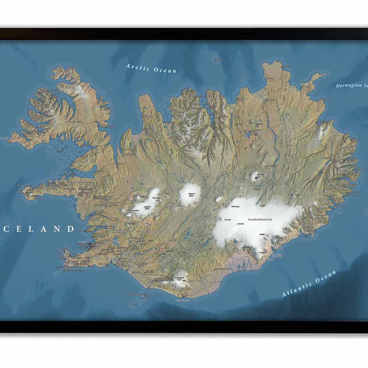 Map of Iceland with Cities and Roads | GeoJango – GeoJango Maps