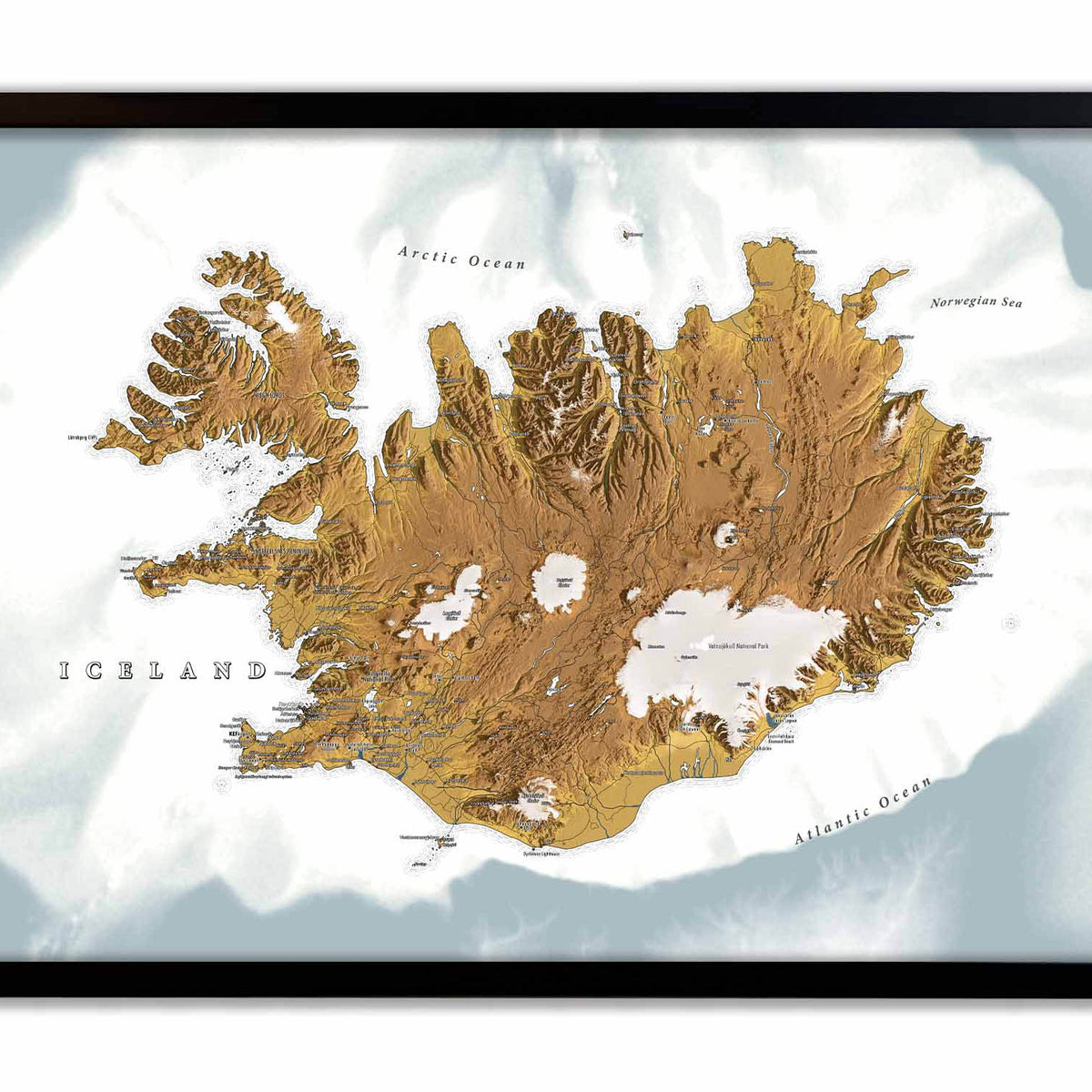 Map of Iceland with Cities and Roads | GeoJango – GeoJango Maps