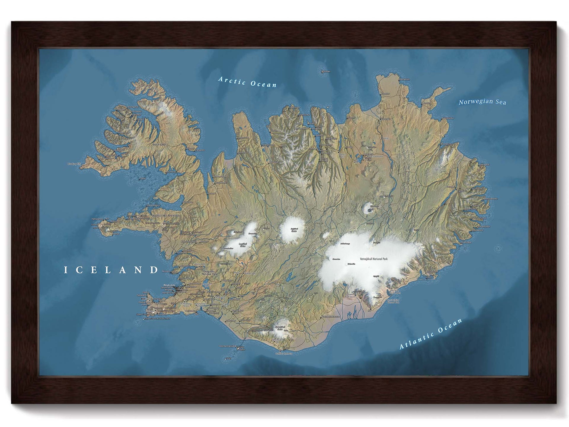 Map of Iceland with Cities and Roads | GeoJango – GeoJango Maps