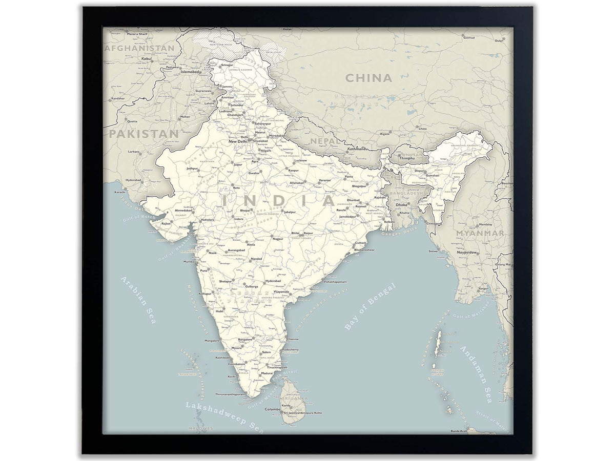Map of India with states – GeoJango Maps