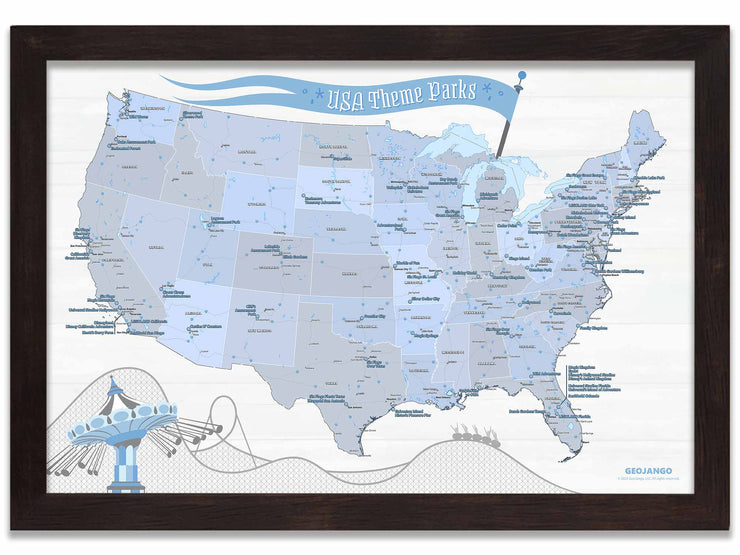 Theme Park in USA Map | Best Amusement Parks Map – GeoJango Maps
