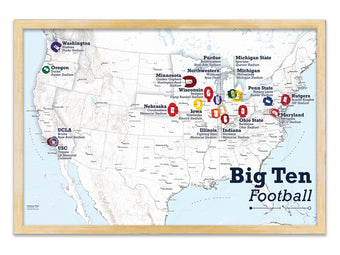 Big Ten Teams College Football Map (2024) – GeoJango Maps