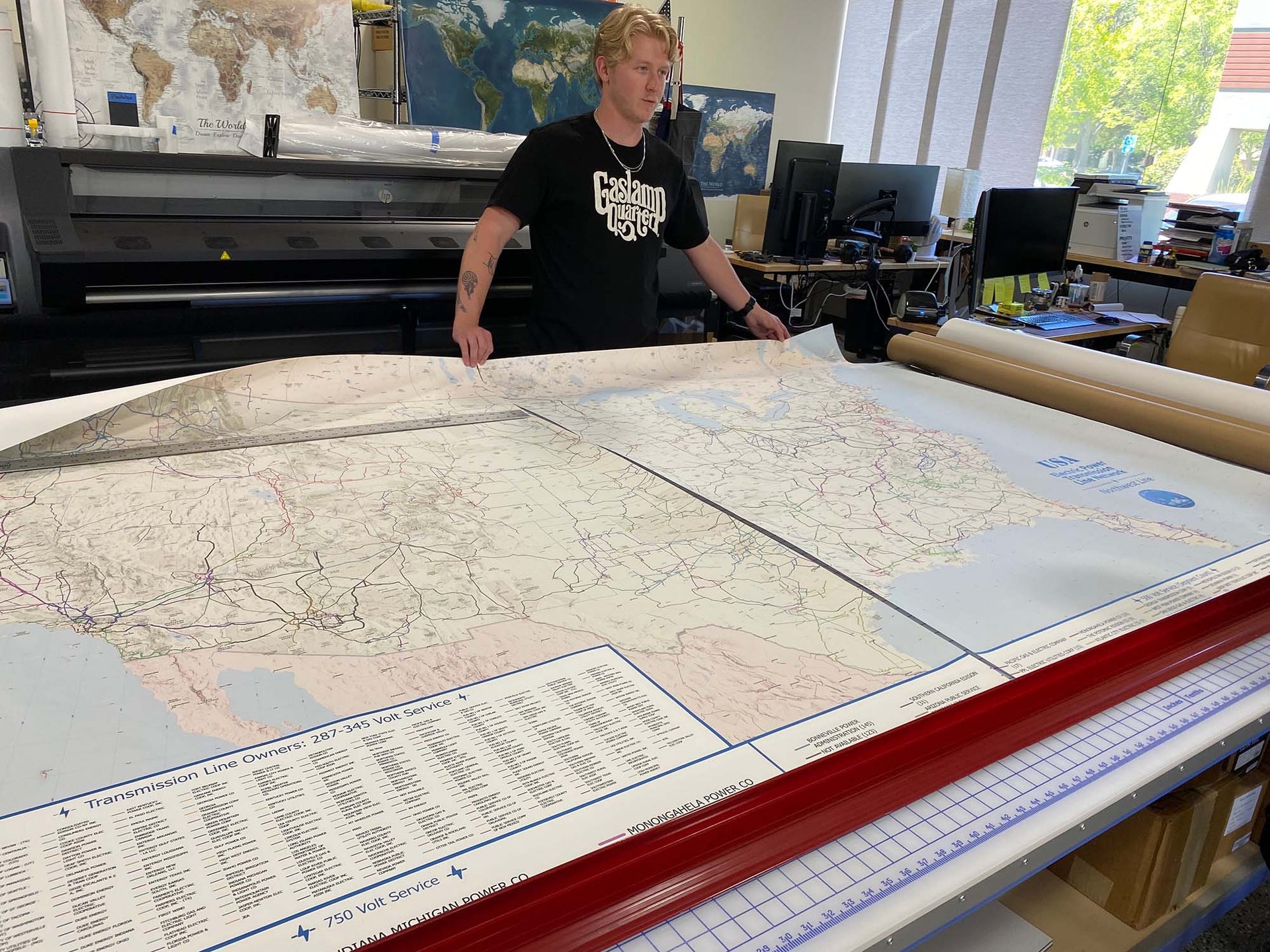 Electric Power Transmission Grid Map and Power Plants in the USA ...