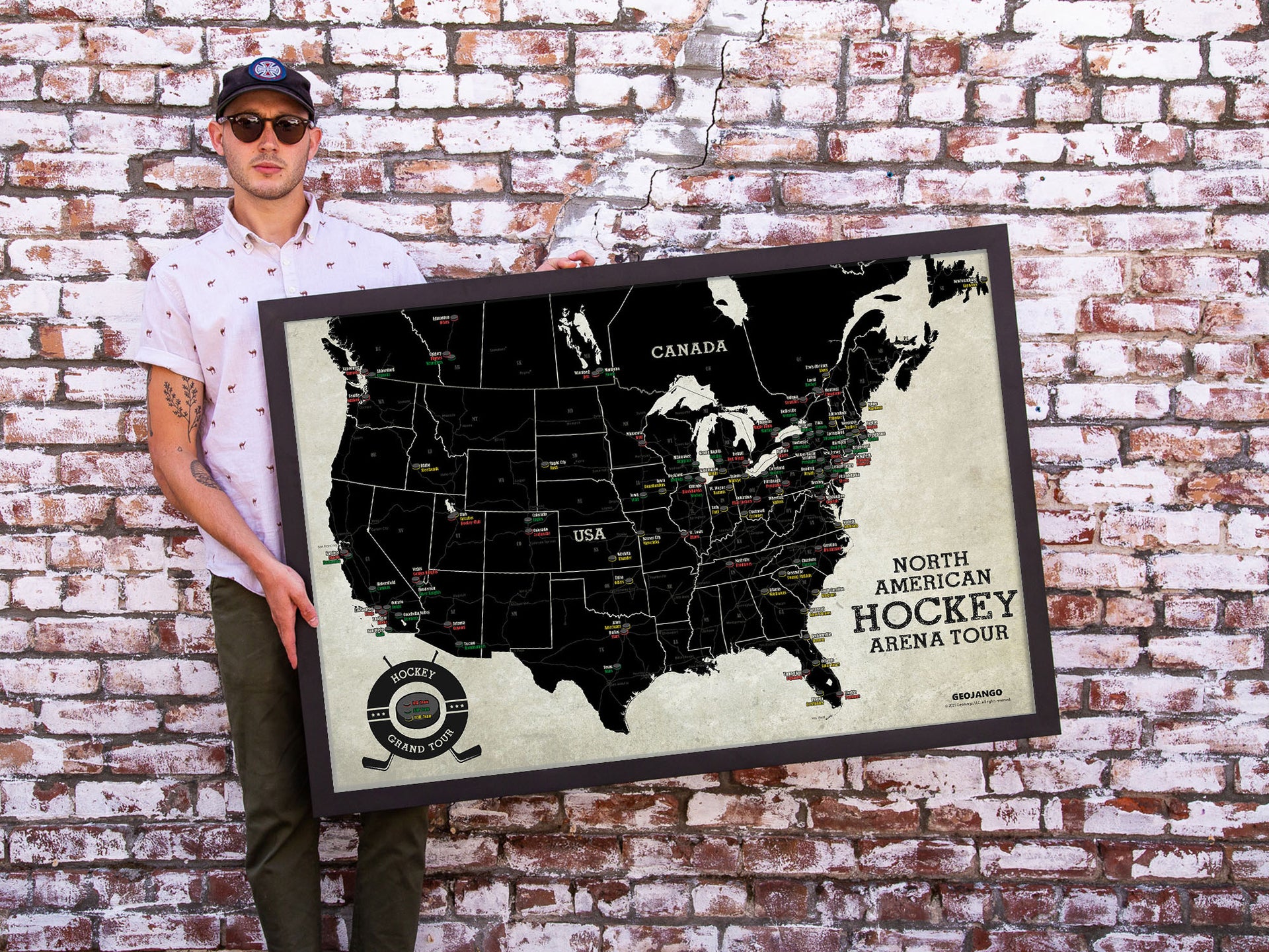 NHL AHL ECHL Hockey Teams Map – GeoJango Maps