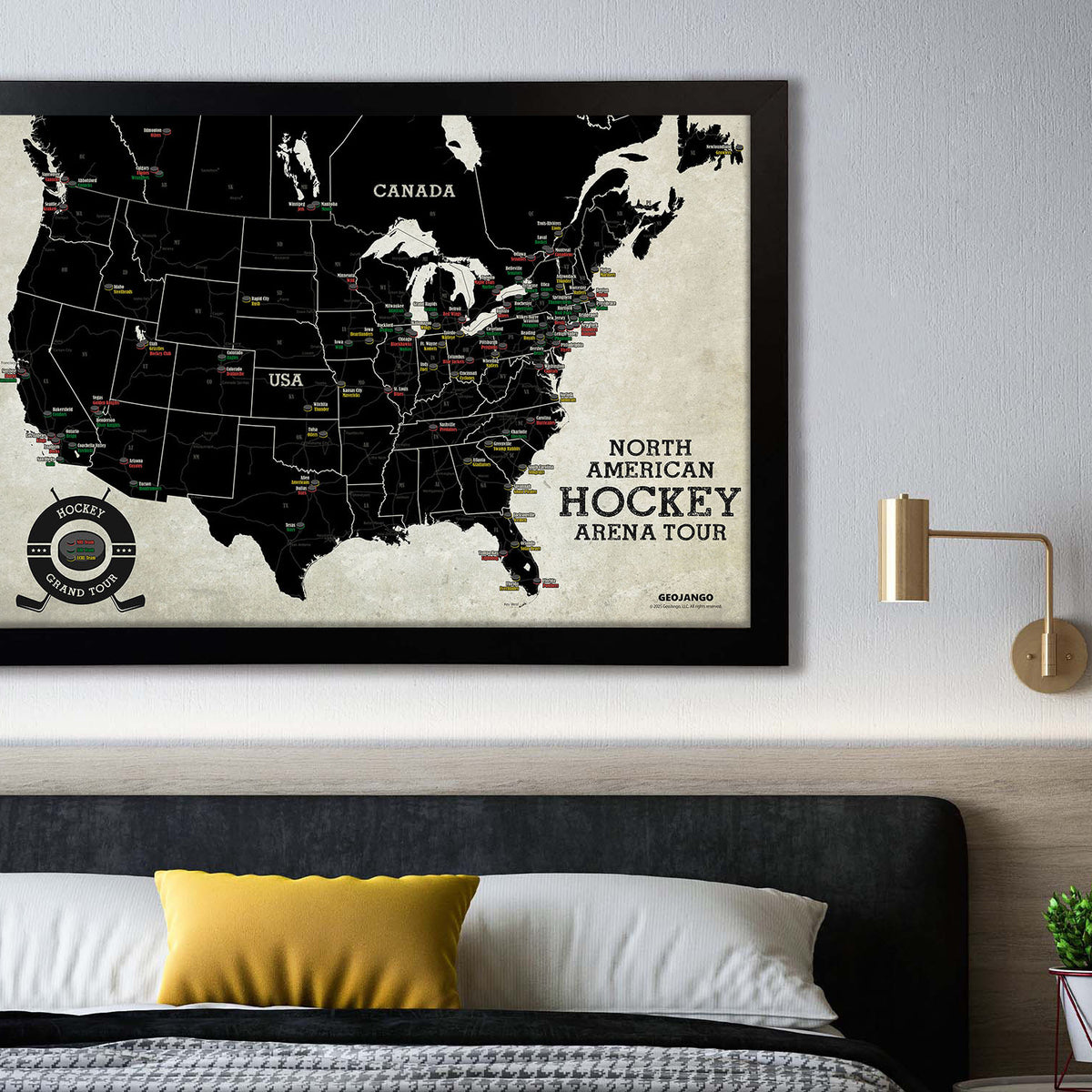 NHL AHL ECHL Hockey Teams Map – GeoJango Maps