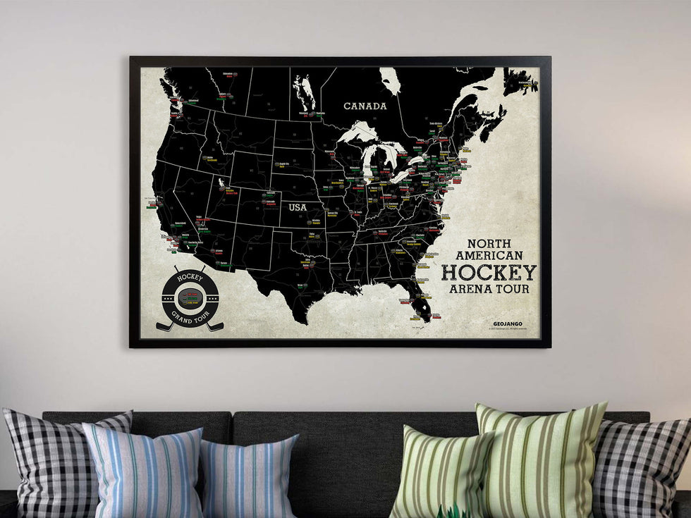 NHL AHL ECHL Hockey Teams Map – GeoJango Maps