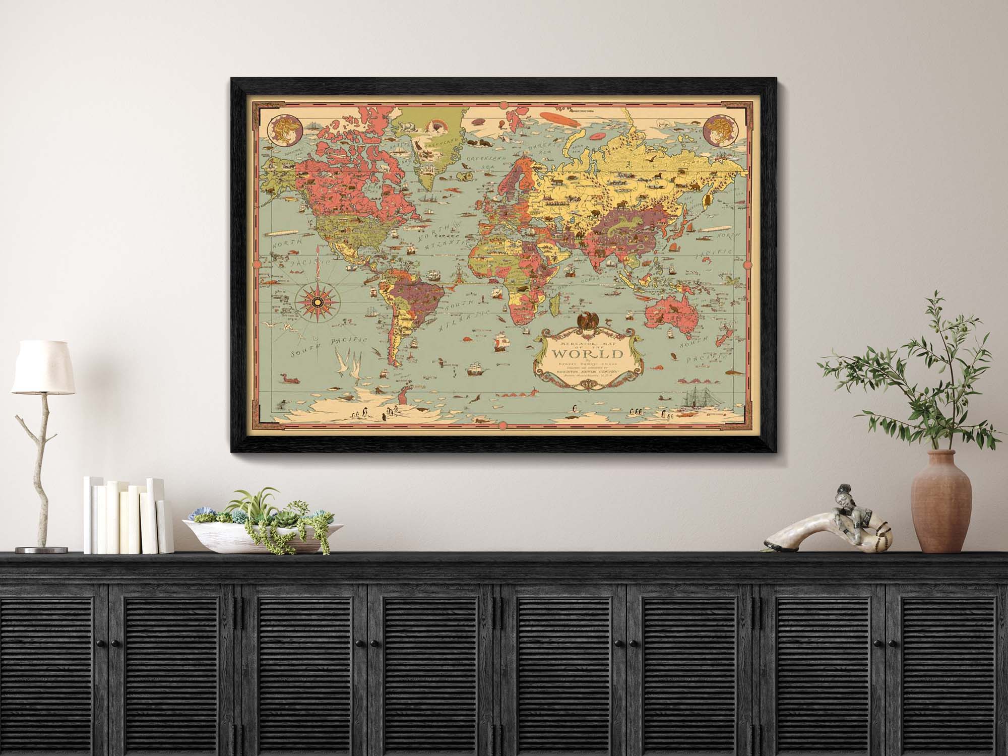Earnest Dudley World Map – GeoJango Maps
