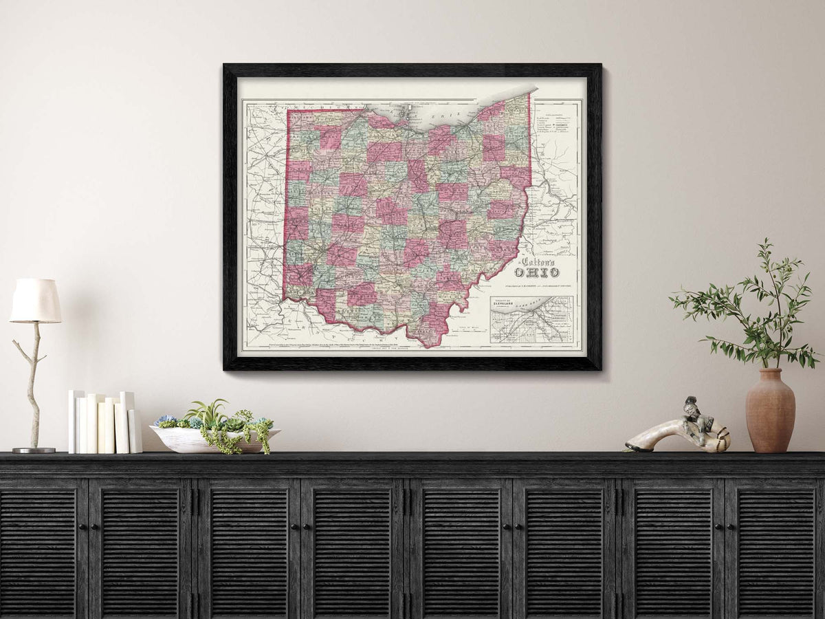 Historic State of Ohio Map – GeoJango Maps