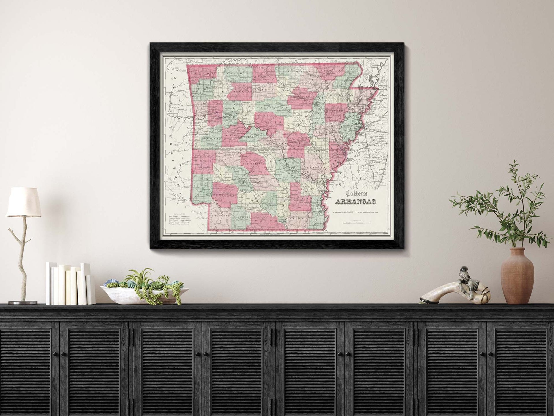 Antique Arkansas Map – GeoJango Maps