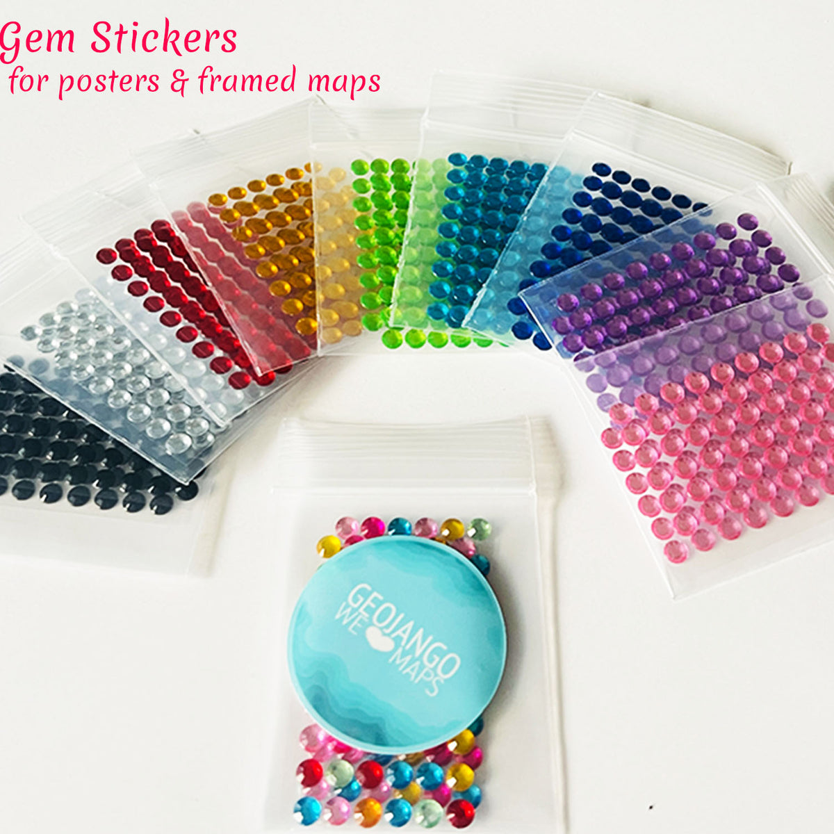 Map Gem Stickers – GeoJango Maps