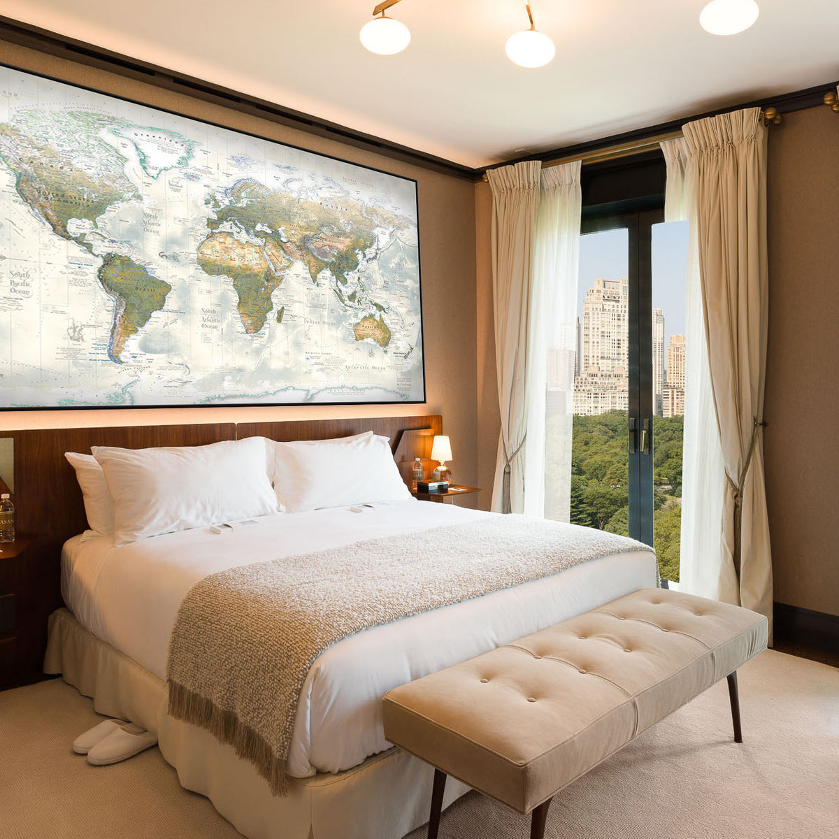 Giant Wall Map for Luxury Home or Office - Interior Design – GeoJango Maps