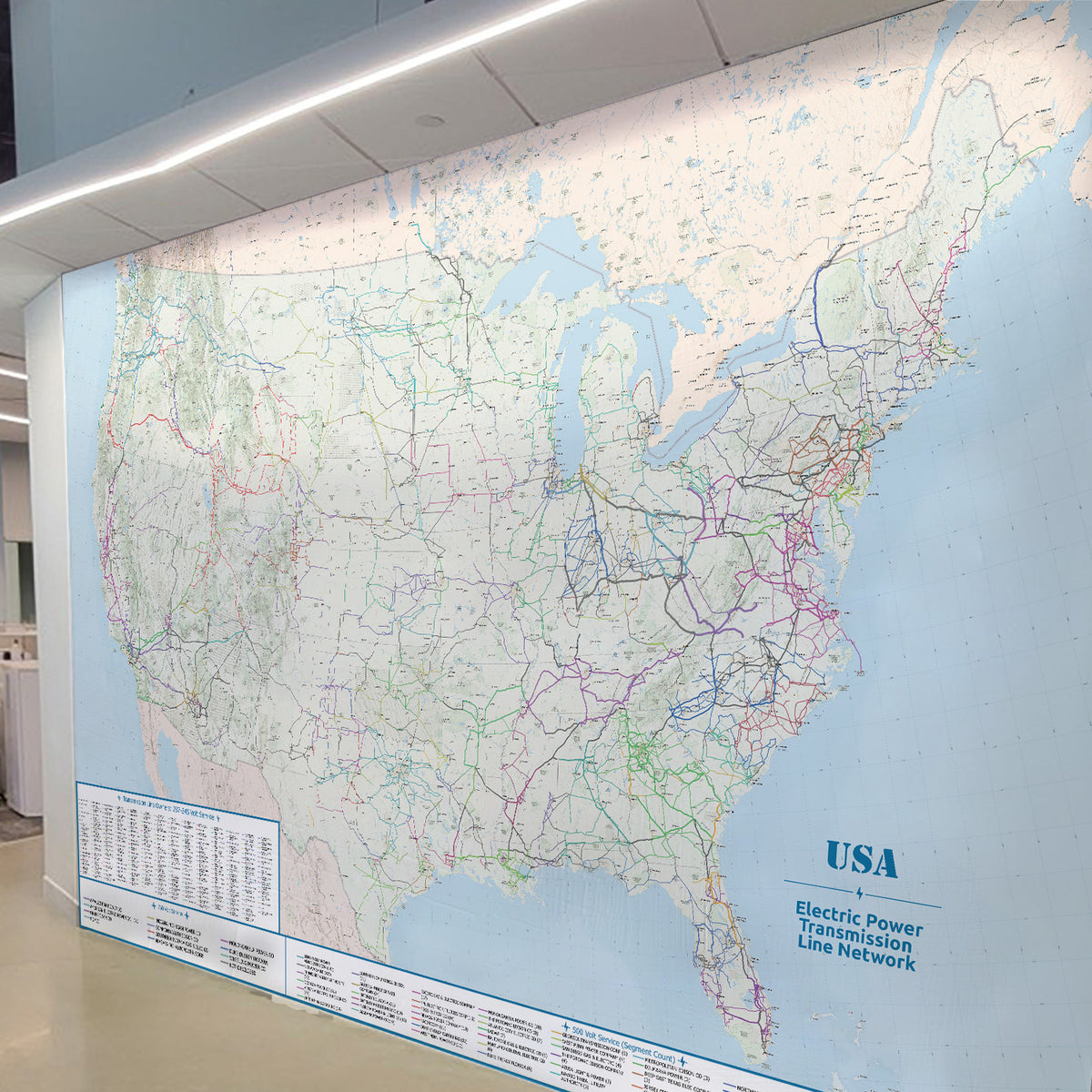 US Electric Power Transmission Grid Map and Power Plants – GeoJango Maps