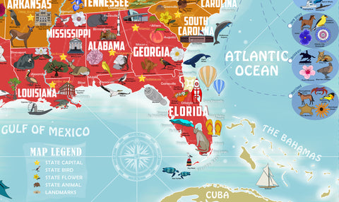 United States Map For Kids – GeoJango Maps