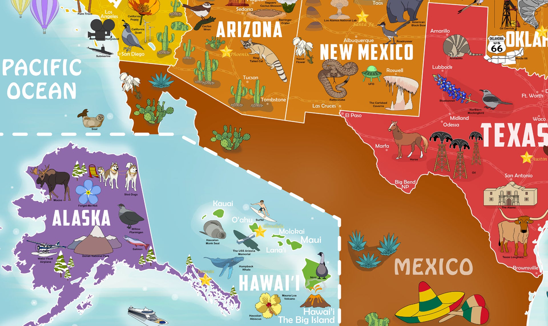 United States Map For Kids – GeoJango Maps