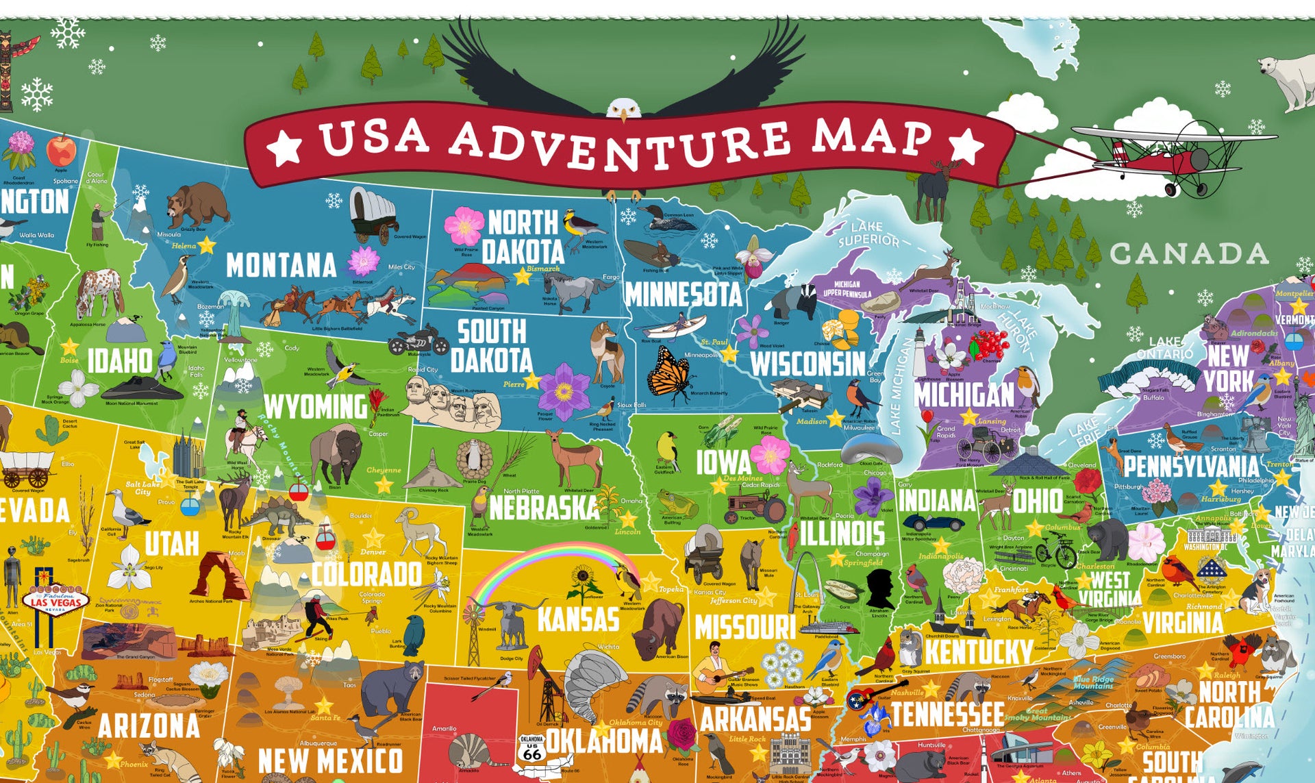 United States Map For Kids – GeoJango Maps