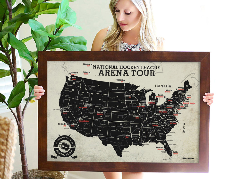 NHL Teams Map, USA Hockey Arena Map – GeoJango Maps
