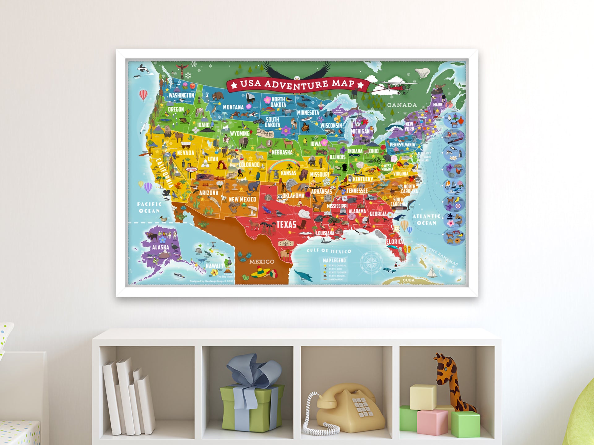United States Map For Kids – GeoJango Maps