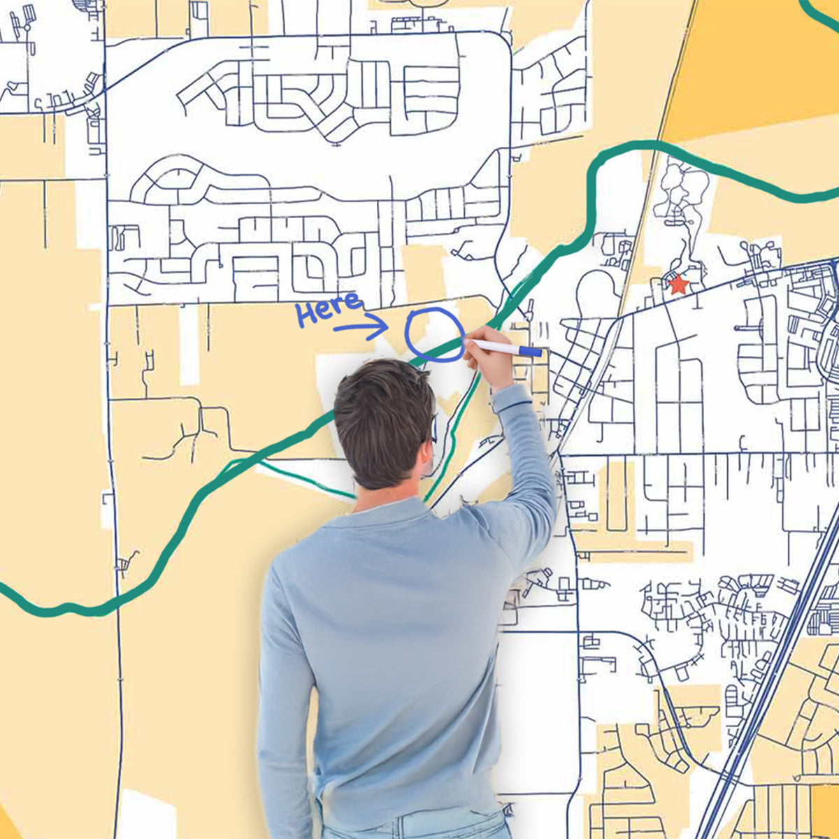 Custom Laminated Dry Erase Maps: Chart Any Location Worldwide ...