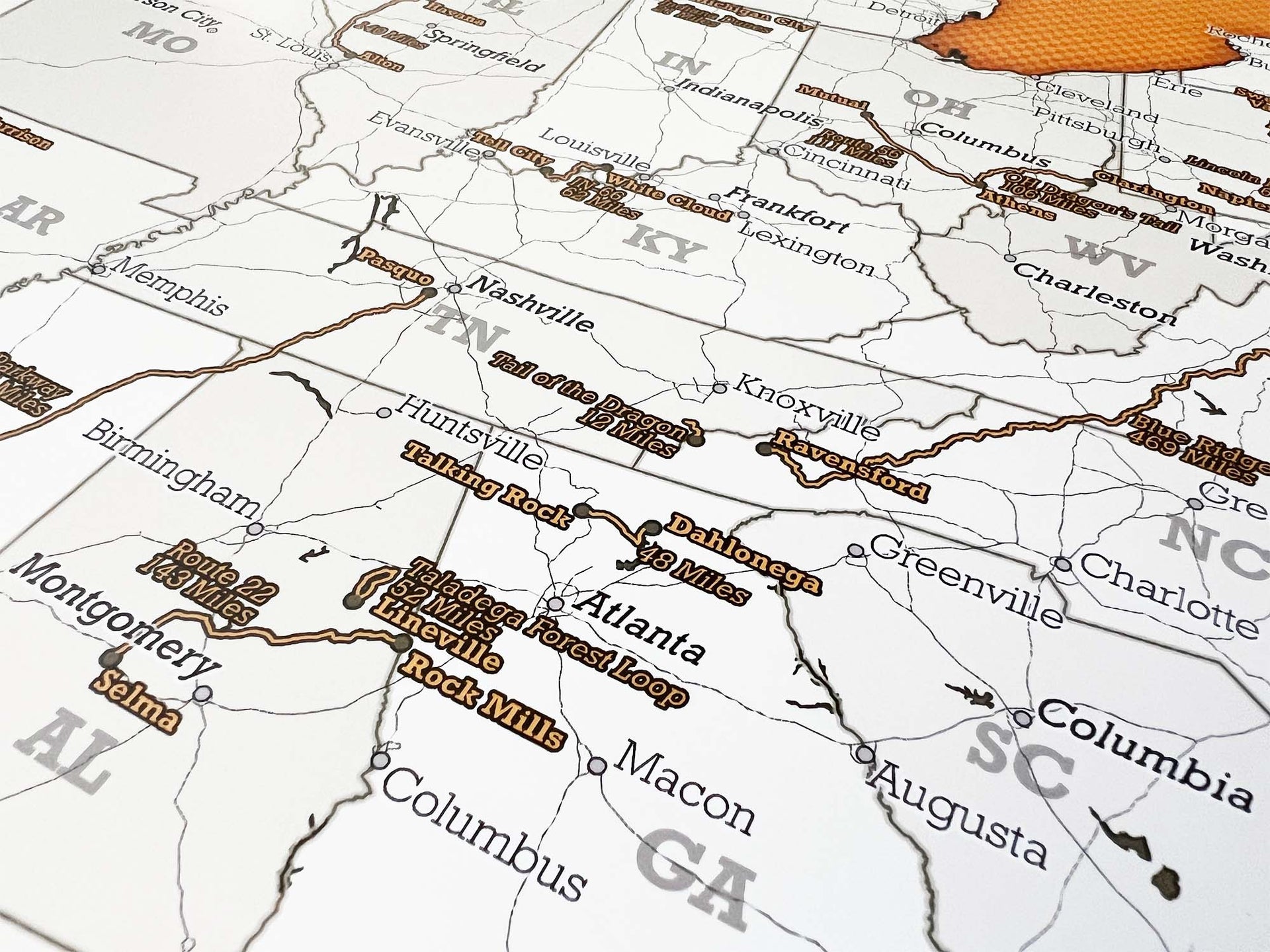 Top 50 USA Motorcycle Road Trips Map – GeoJango Maps