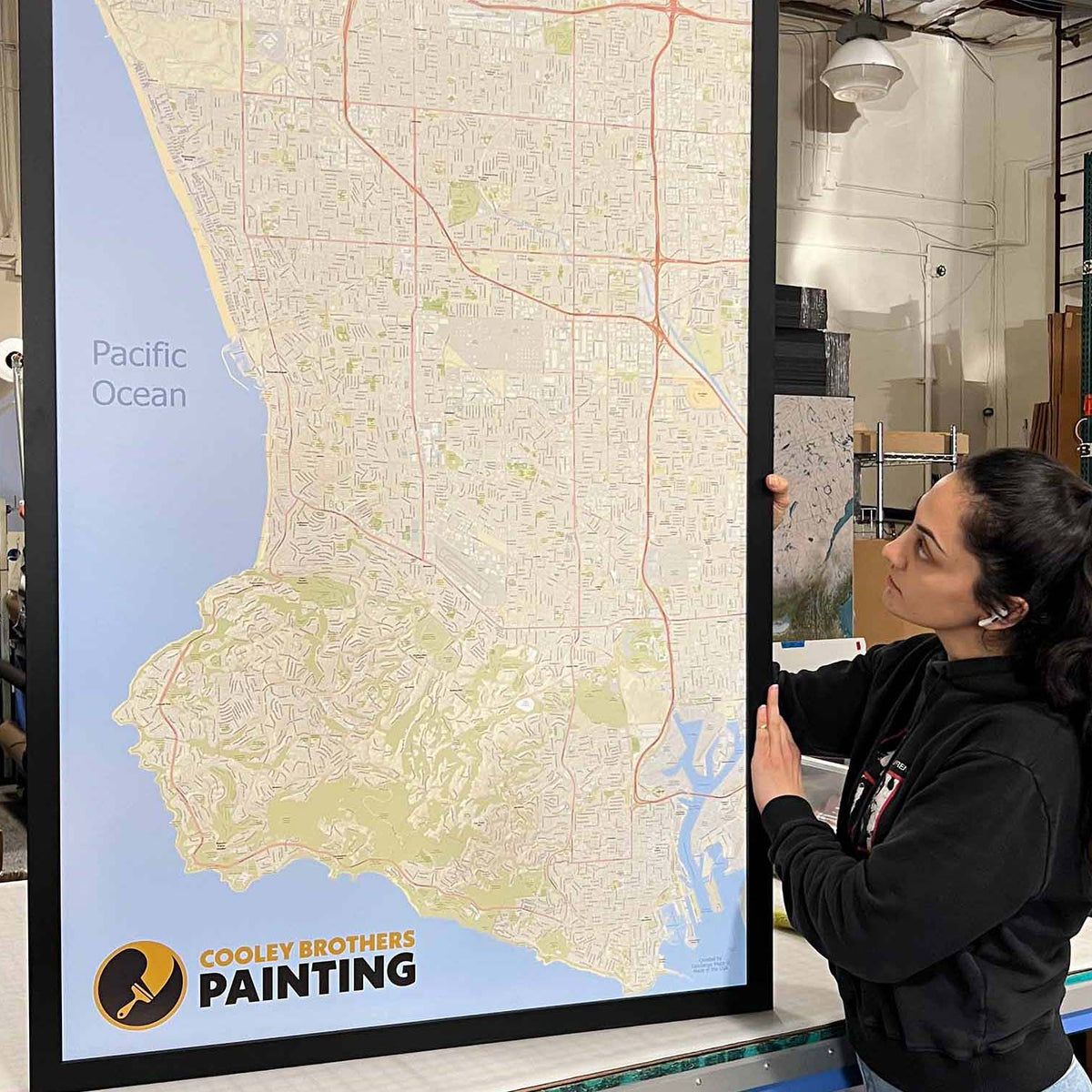 Custom City Business Map: Detailed Push Pin Map for Your Business ...