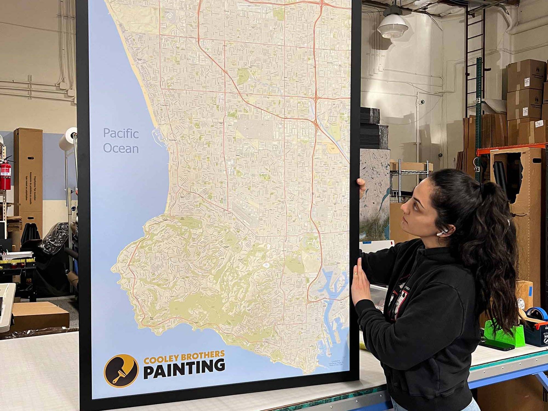 Custom Business City Pin Map, Custom Map Maker – GeoJango Maps