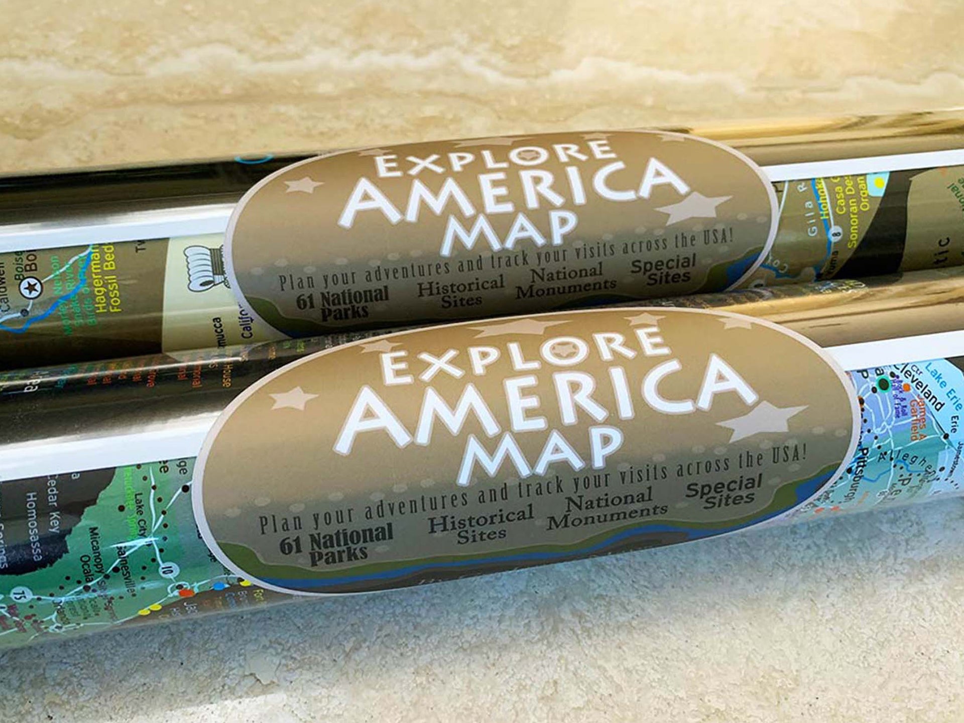 National Parks Sticker Map - Track USA Travels – GeoJango Maps