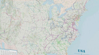 US Electric Power Transmission Grid Map and Power Plants – GeoJango Maps