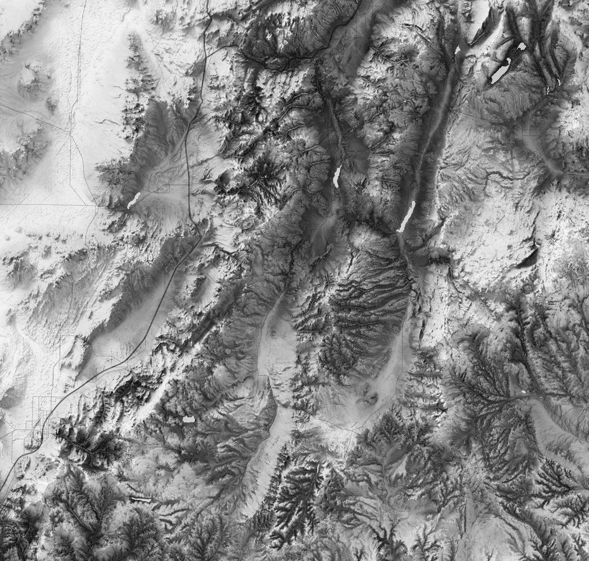Relief Map of Utah - Topographic Elevation Map with Shaded Relief ...
