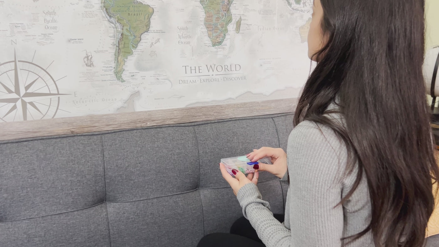 Nautilus Push Pin World Travel Map with Pins – GeoJango Maps