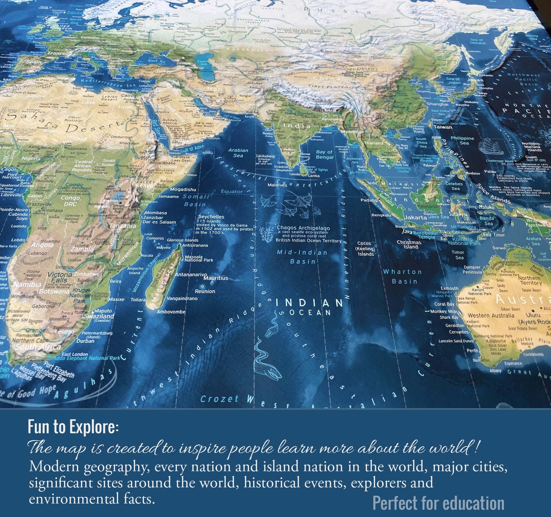 Voyager Push Pin Map of the World Labeled for Exploration | GeoJango ...