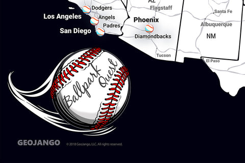 Baseball Teams Map – GeoJango Maps