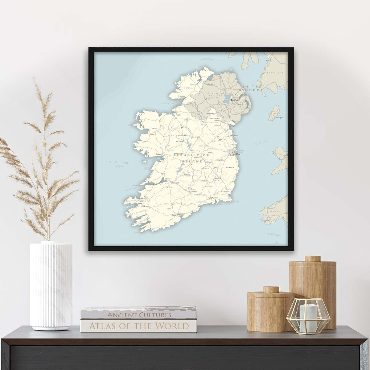 Wall Map of Ireland – GeoJango Maps